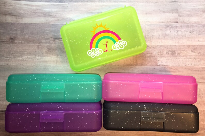 Personalized Pencil Box Back to School Pencil Box Rainbow - Etsy