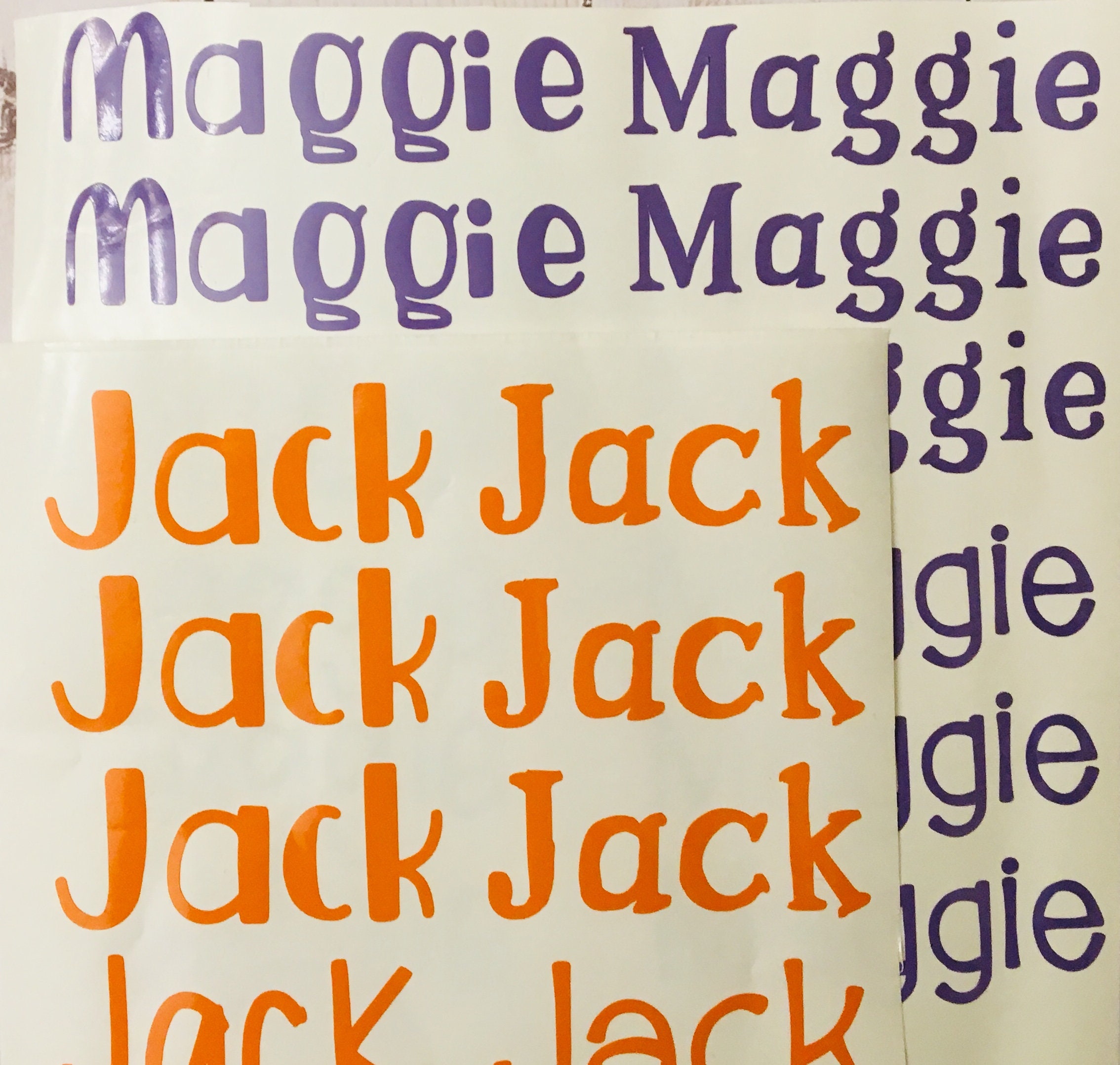 Back to School Supply Label Set Custom Name Decal Set of 12 | Etsy