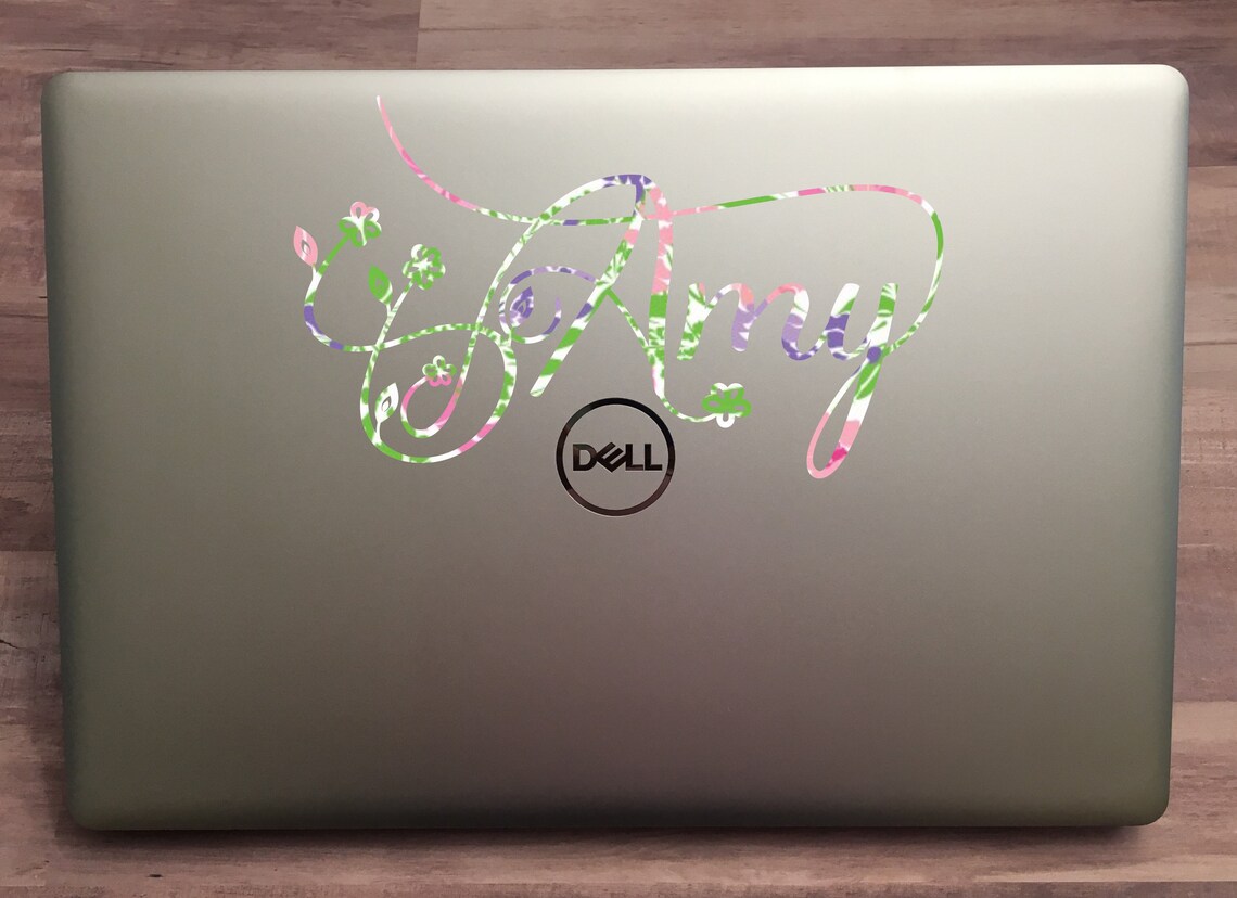 Flower Name Decal Personalized Girls Name Sticker Custom | Etsy