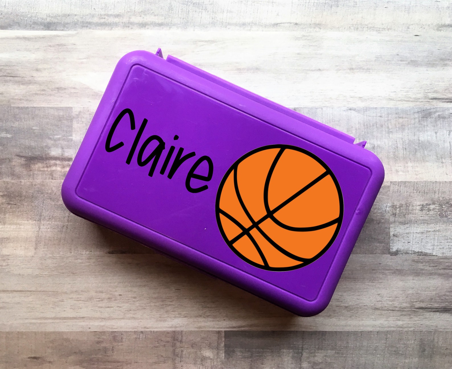 Personalized Pencil Box Back to School Pencil Box Basketball | Etsy