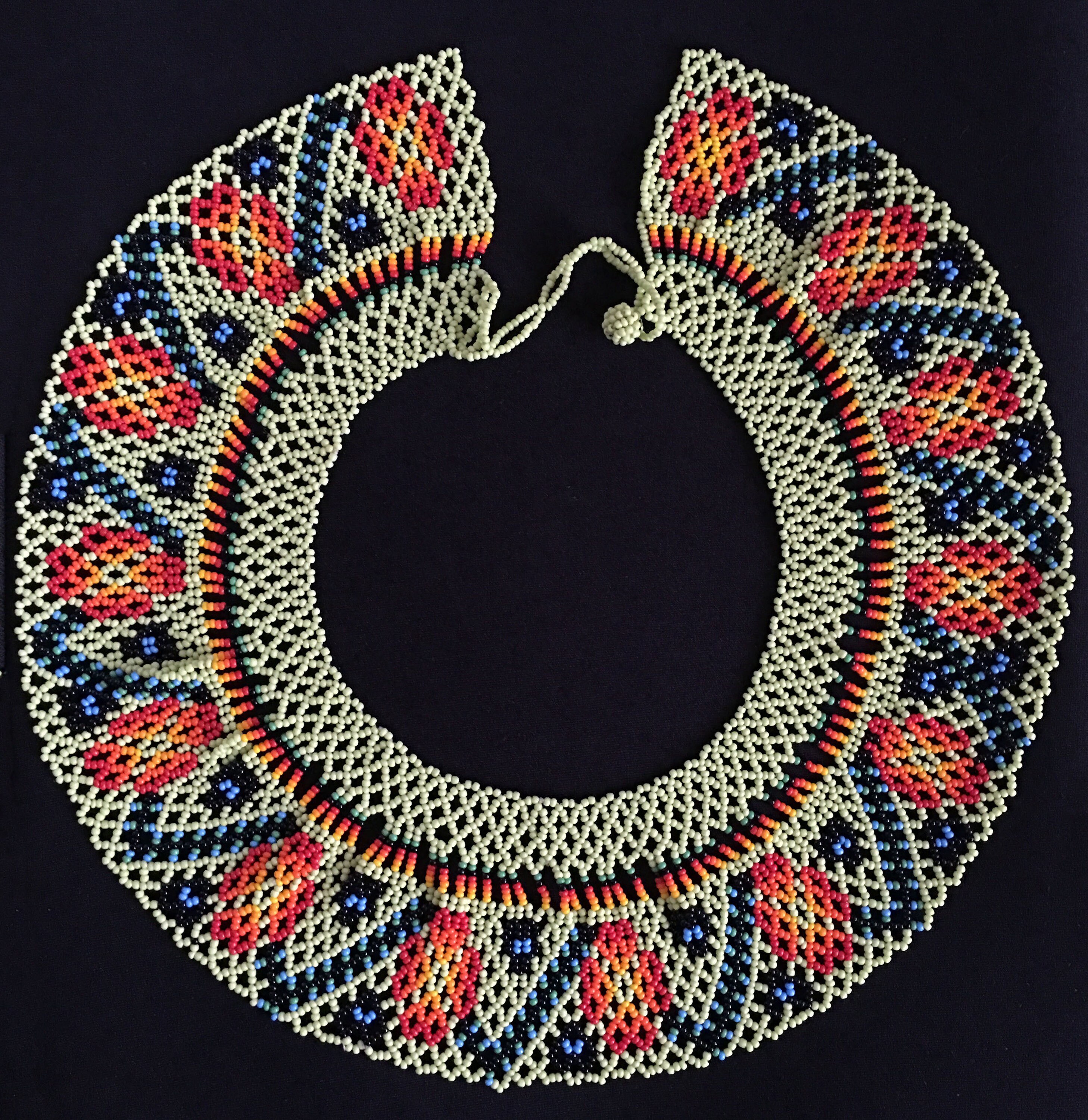 Medium Okama Necklace Light Green Handmade Indigenous Beaded Etsy