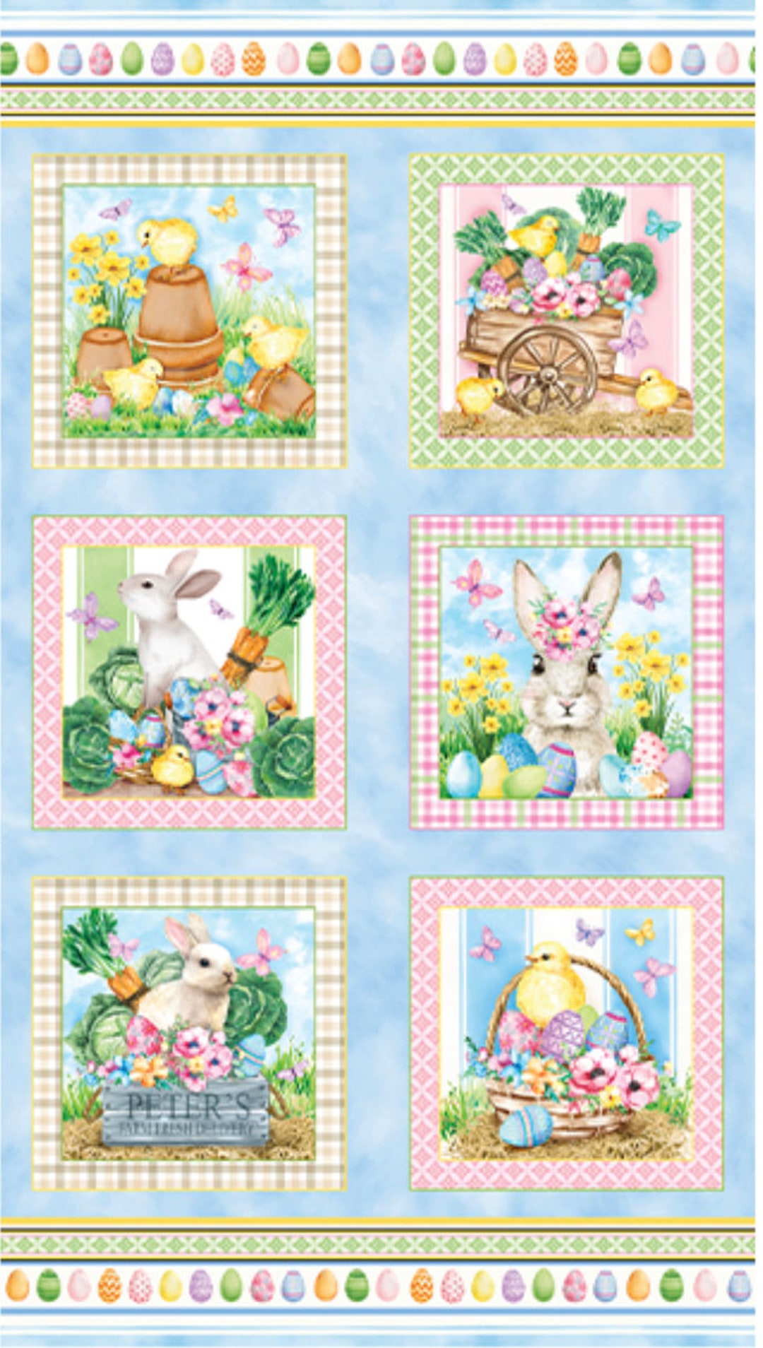 Cottontail Farms Cottontails Farm Block Panel by Nicole Decamp From ...