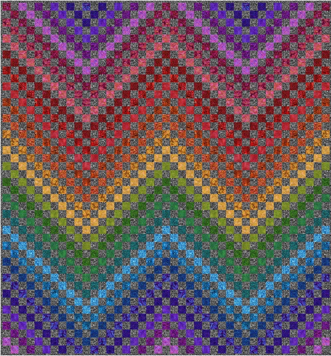 Kit to Make a Prism II Waves of Color Quilt by Jason Yenter for in the ...