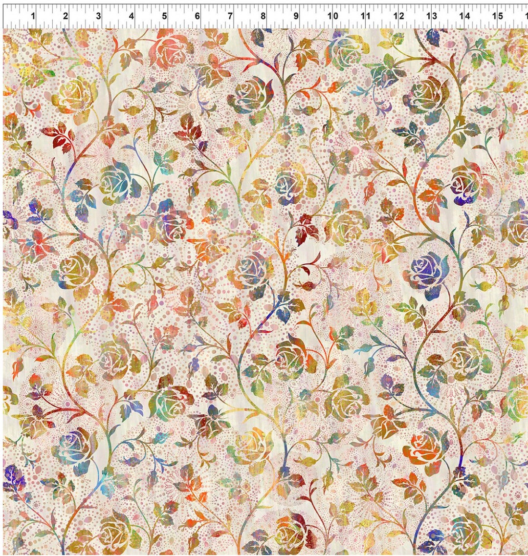 Halcyon II Roses by Jason Yenter From in the Beginning Fabrics. 22HN-1 Multi - Etsy