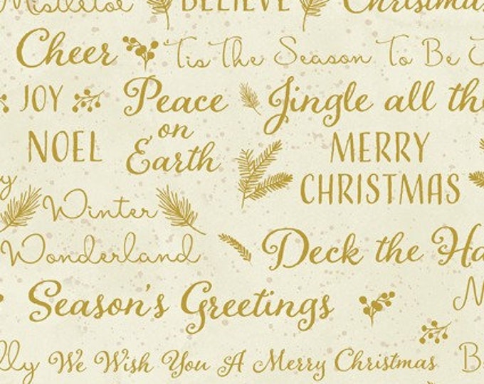 O Christmas Tree Gold Holiday Words From Clothworks. CLTY3237-57 - Etsy