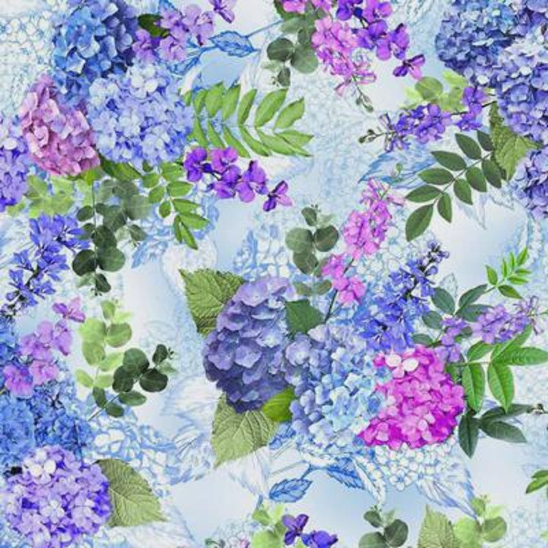 Hydrangea Fabric - Etsy