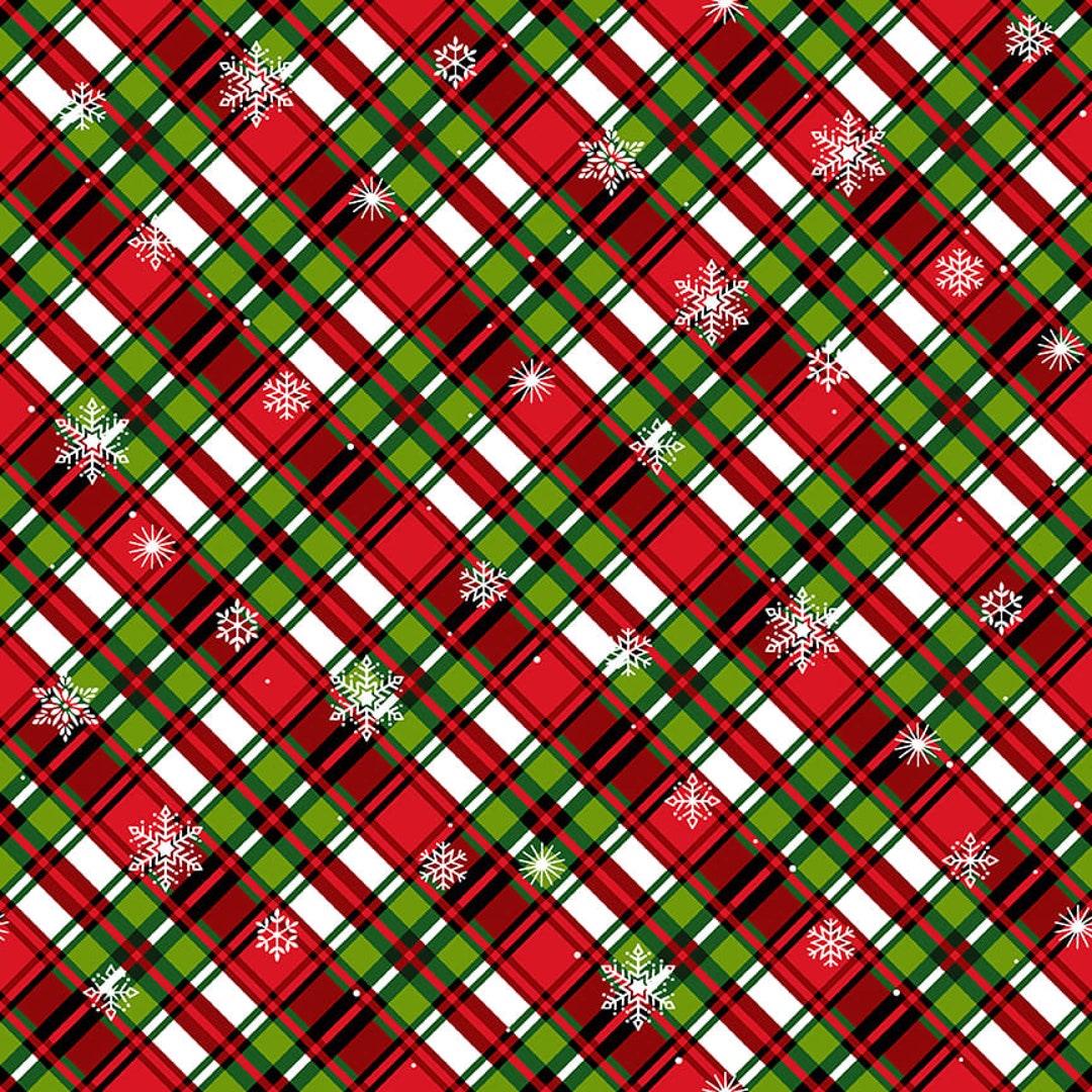 Peace on Earth Plaid by Color Principle for Henry Glass & Co Inc ...