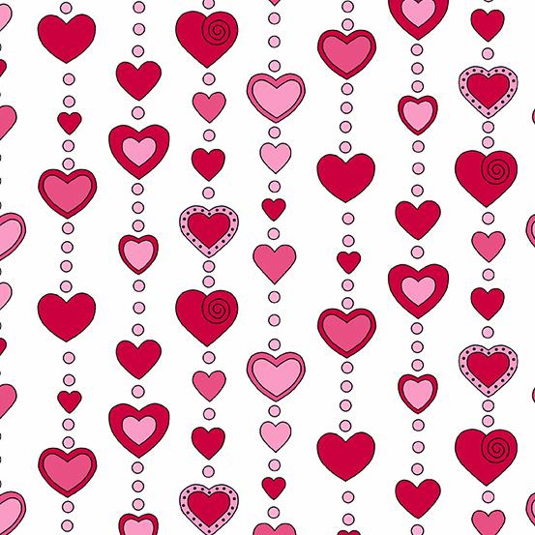 Love Me Do Beaded Hearts by Kim Schaefer From Andover Fabrics 472 L ...