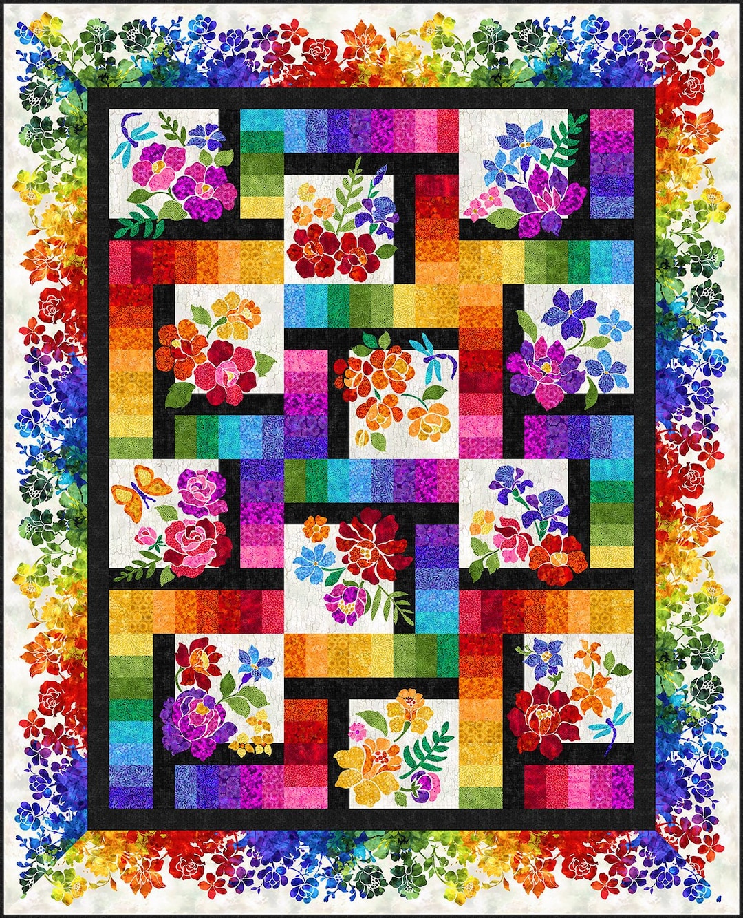 Pattern to Make a Sunshine Garden BOM Quilt by Jason Yenter From in the ...