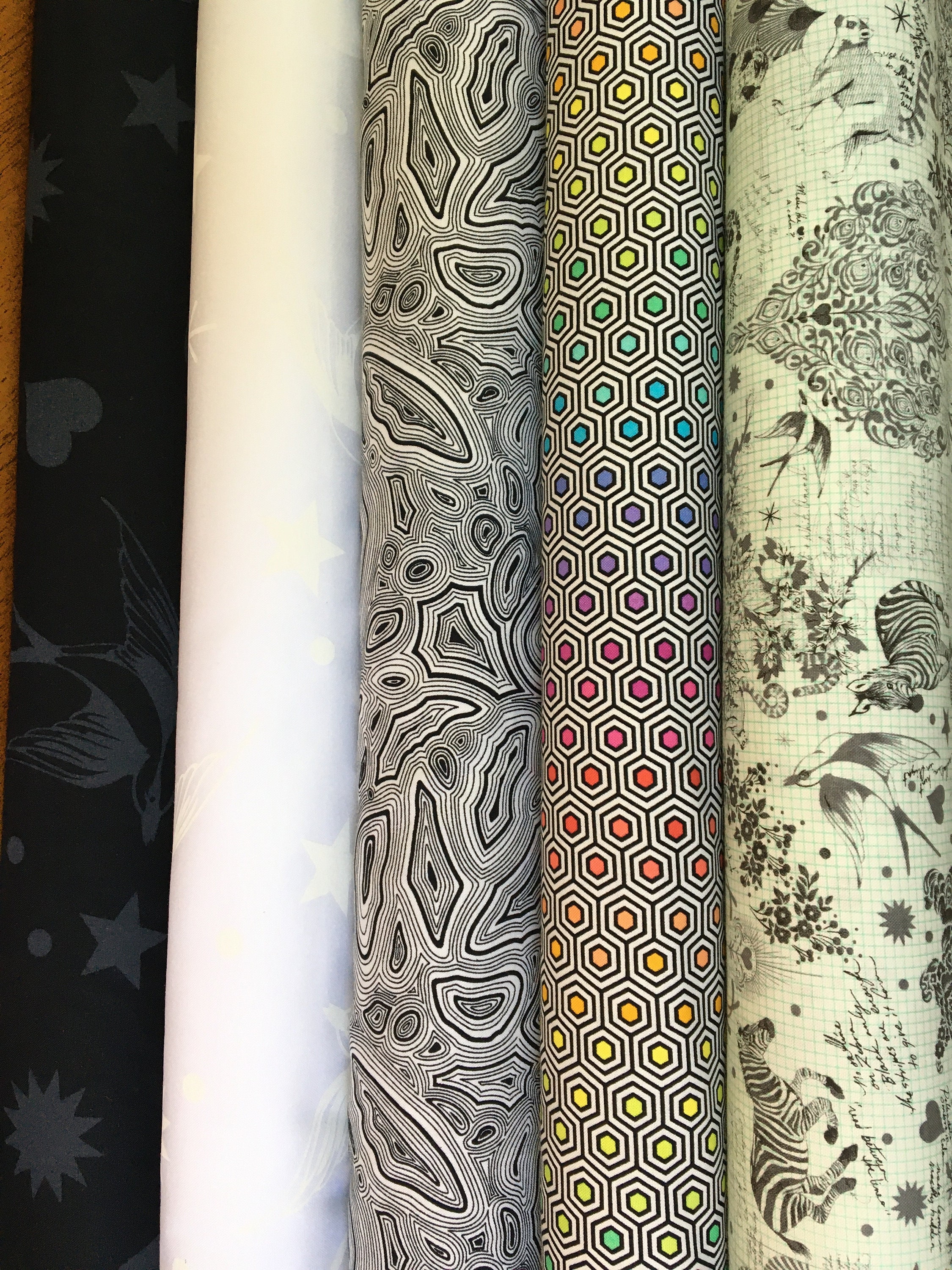 A selection from Tula Pink's newest collection Linework. | Etsy