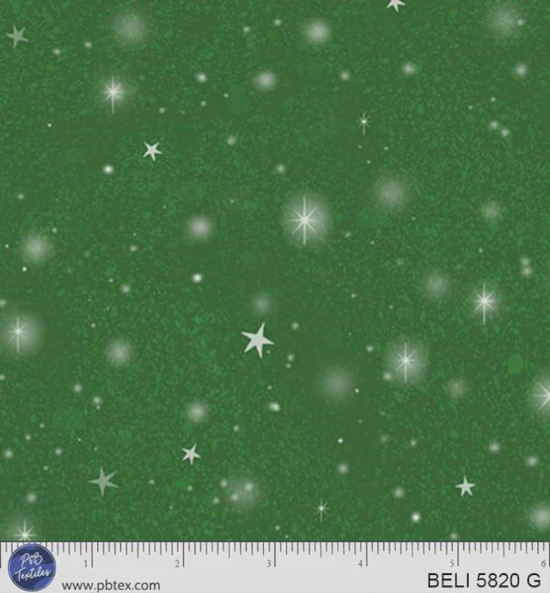 Believe Stars by Sarah Summers From P & B Textiles 5820 G Green - Etsy