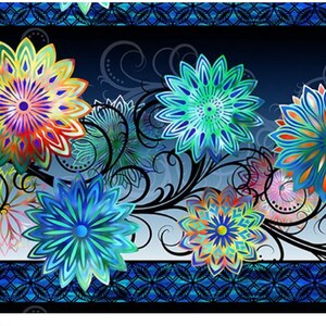 Dazzle Border by Jason From in the Beginning Fabrics. 2JYP-2 Blue - Etsy