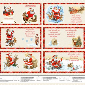 Santas Friends Small Stripe by Robert Giordano for Henry Glass & Co Inc ...