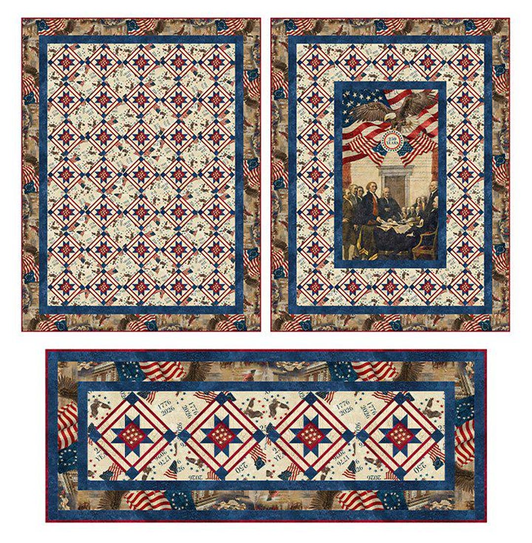 Pattern to Make 3 Projects Using America 250 Stonehenge Fabric From ...