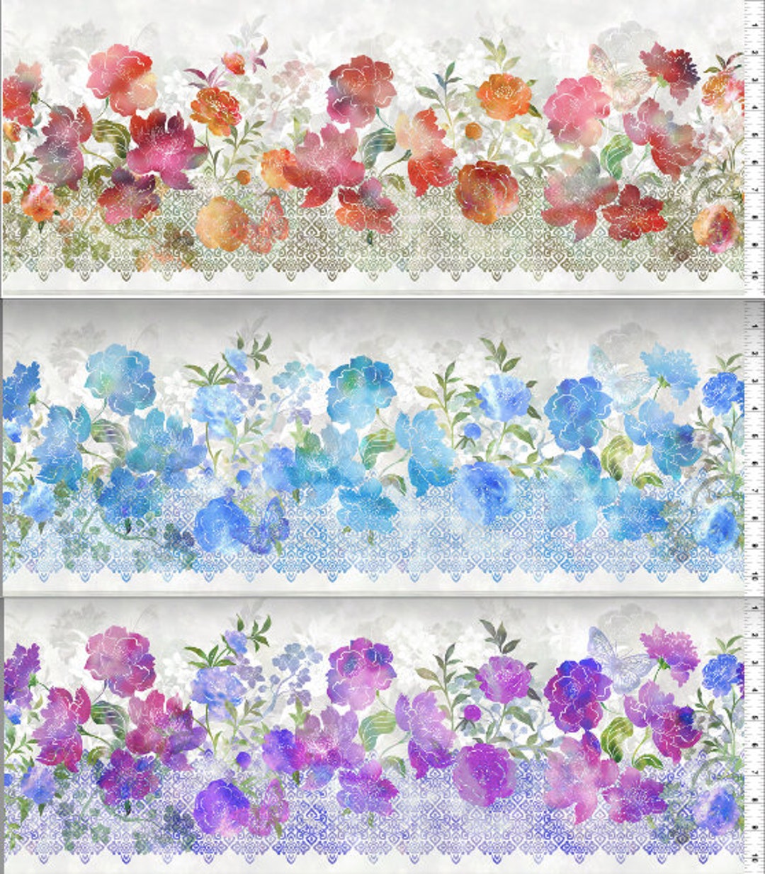 Ethereal Border by Jason Yenter for in the Beginning Fabrics, 10JYT-1 ...