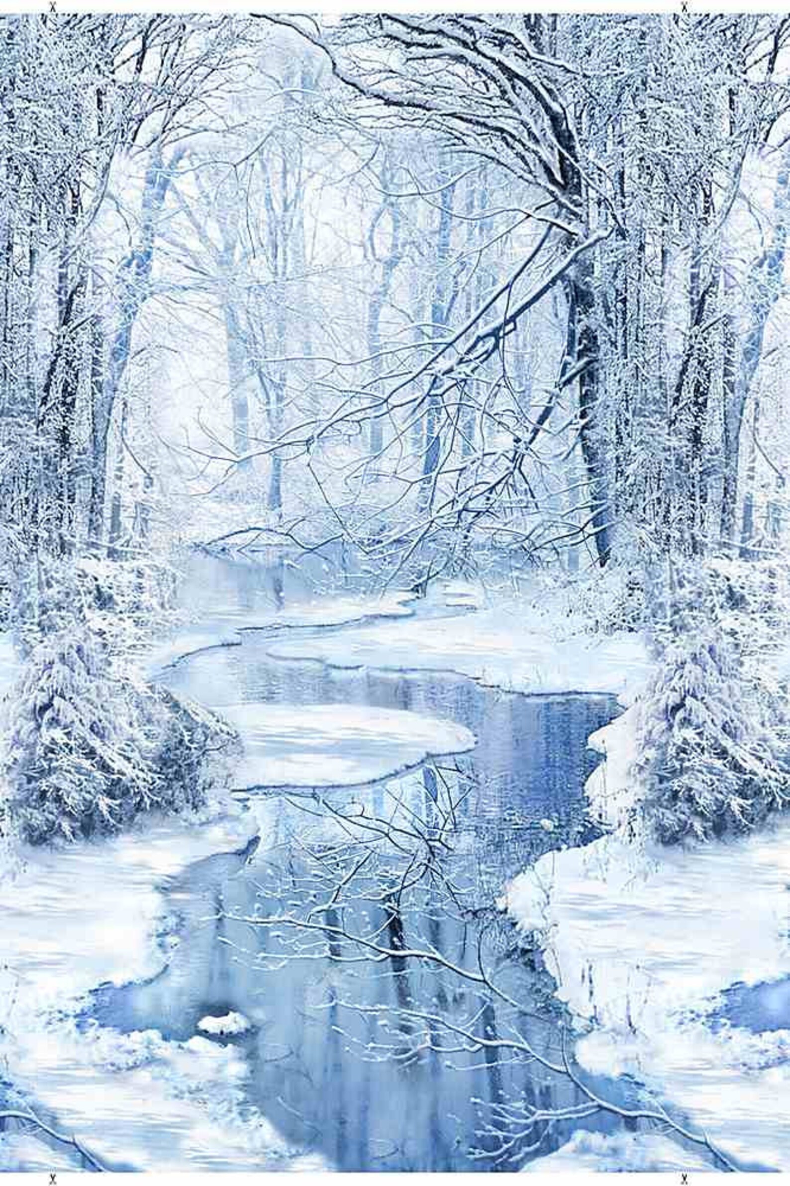 Timeless Treasures Winter Red Barn Panel. Digitally Printed | Etsy