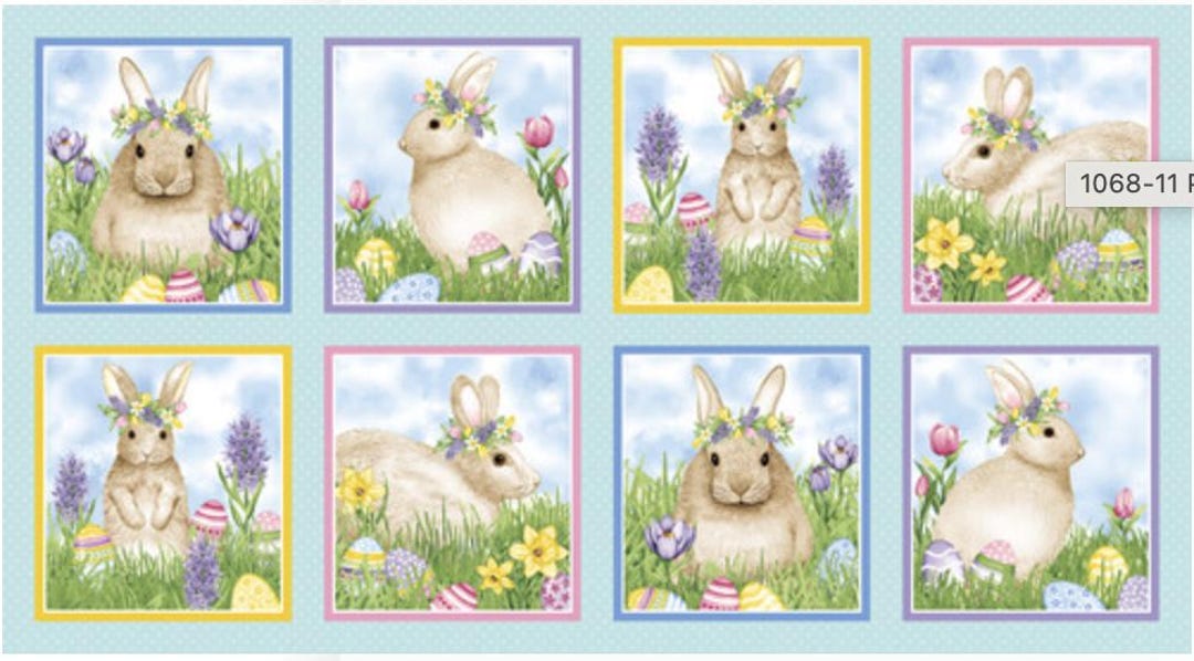 Hoppy Hunting Block Panel by Kitten Studio From Henry Glass Fabrics ...