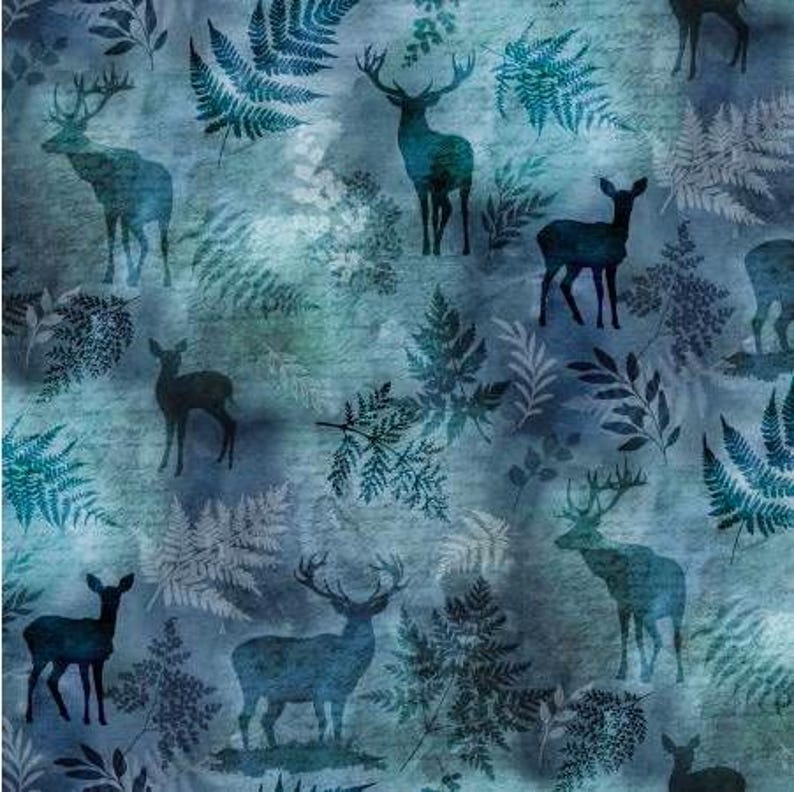 Forest Fawn Flowers and Blueberries by Hoffman Fabrics. X5582-727 ...
