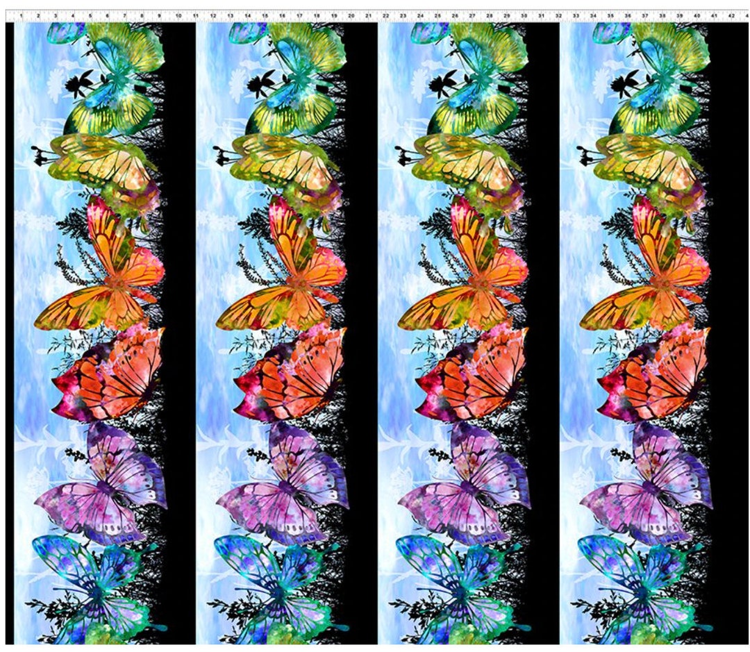 Elysian Border Stripes by Jason Yenter for in the Beginning. Choose 1JYN-1 Multi, 1JYN-2 Blue or ...