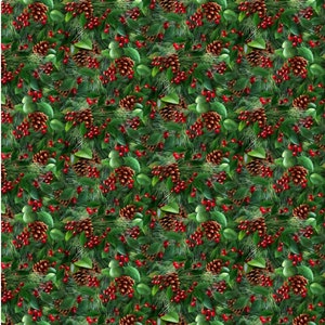 Birds and Berries Panel From Elizabeth's Studio. Stunning Colors, Very ...