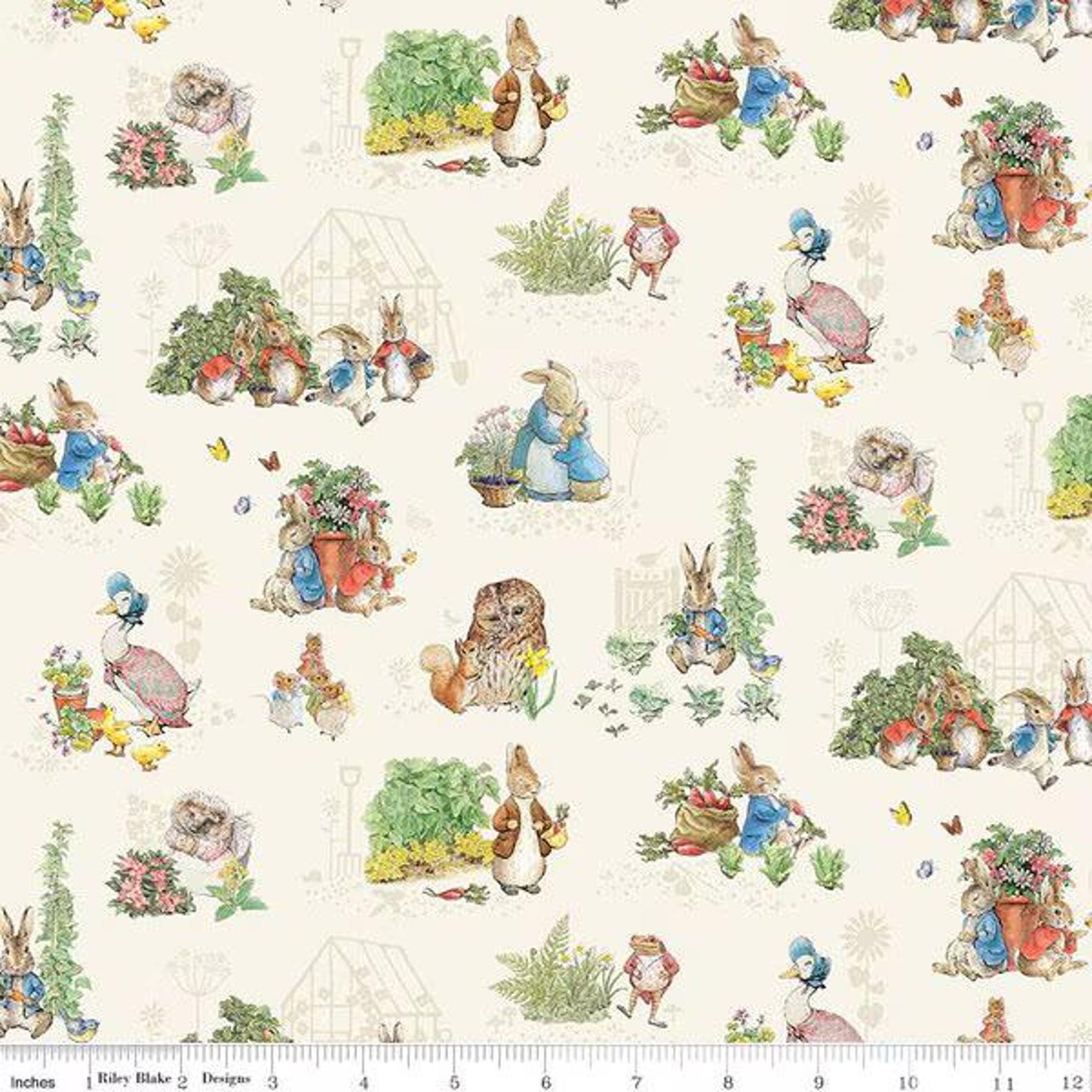 Peter Rabbit & Friends Jasmine by Riley Blake Designs C15864 Green - Etsy
