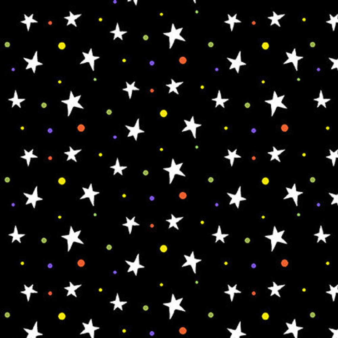 Boo Glow In The Dark Star Fabric From Henry Glass Etsy
