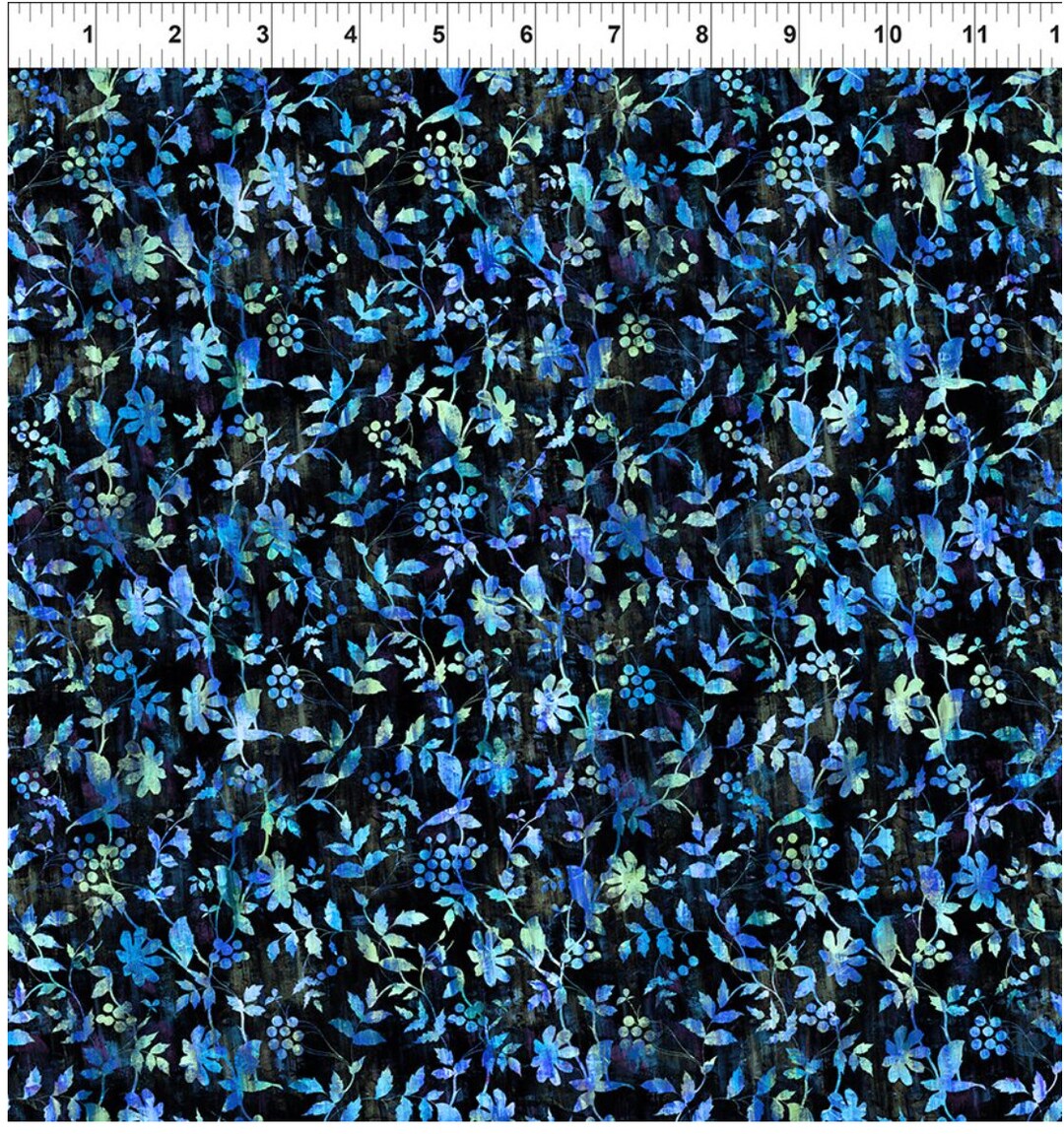Halcyon II Vines by Jason Yenter From in the Beginning Fabrics. 25HN-2 Blue - Etsy