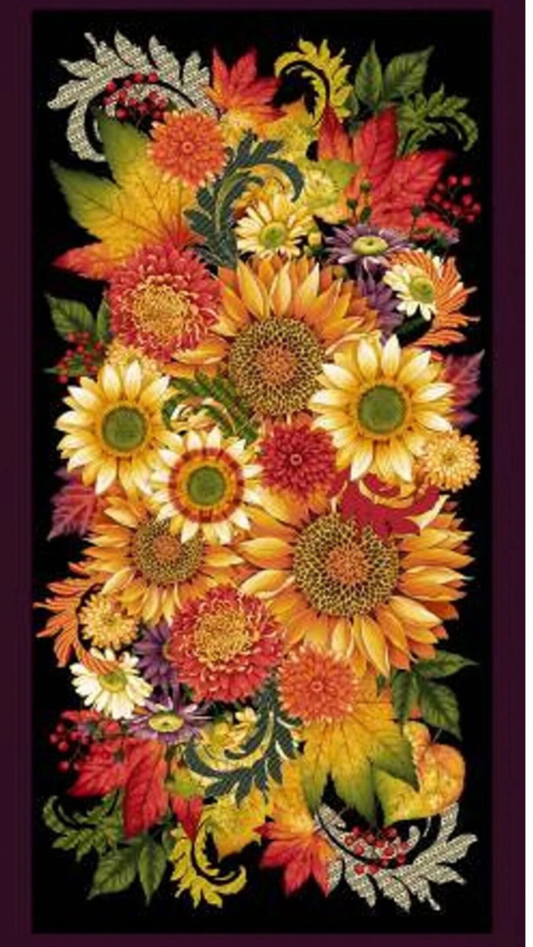 Autumn Flourish Panel by Studio E. 6340P Gorgeous Fall Colors on a ...