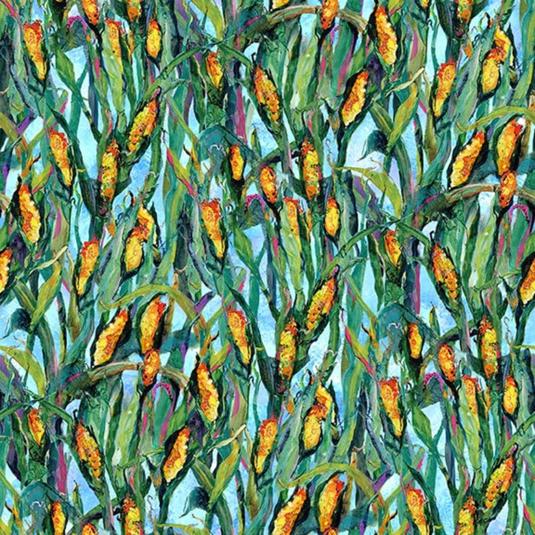 Out of Farms Way Corn Plants by Anne Gregory for Blank Quilting, 3251 ...