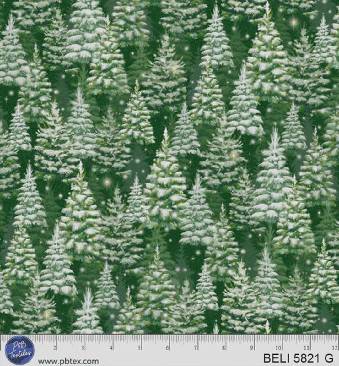 Believe Trees by Sarah Summers From P & B Textiles 5821 G Green - Etsy