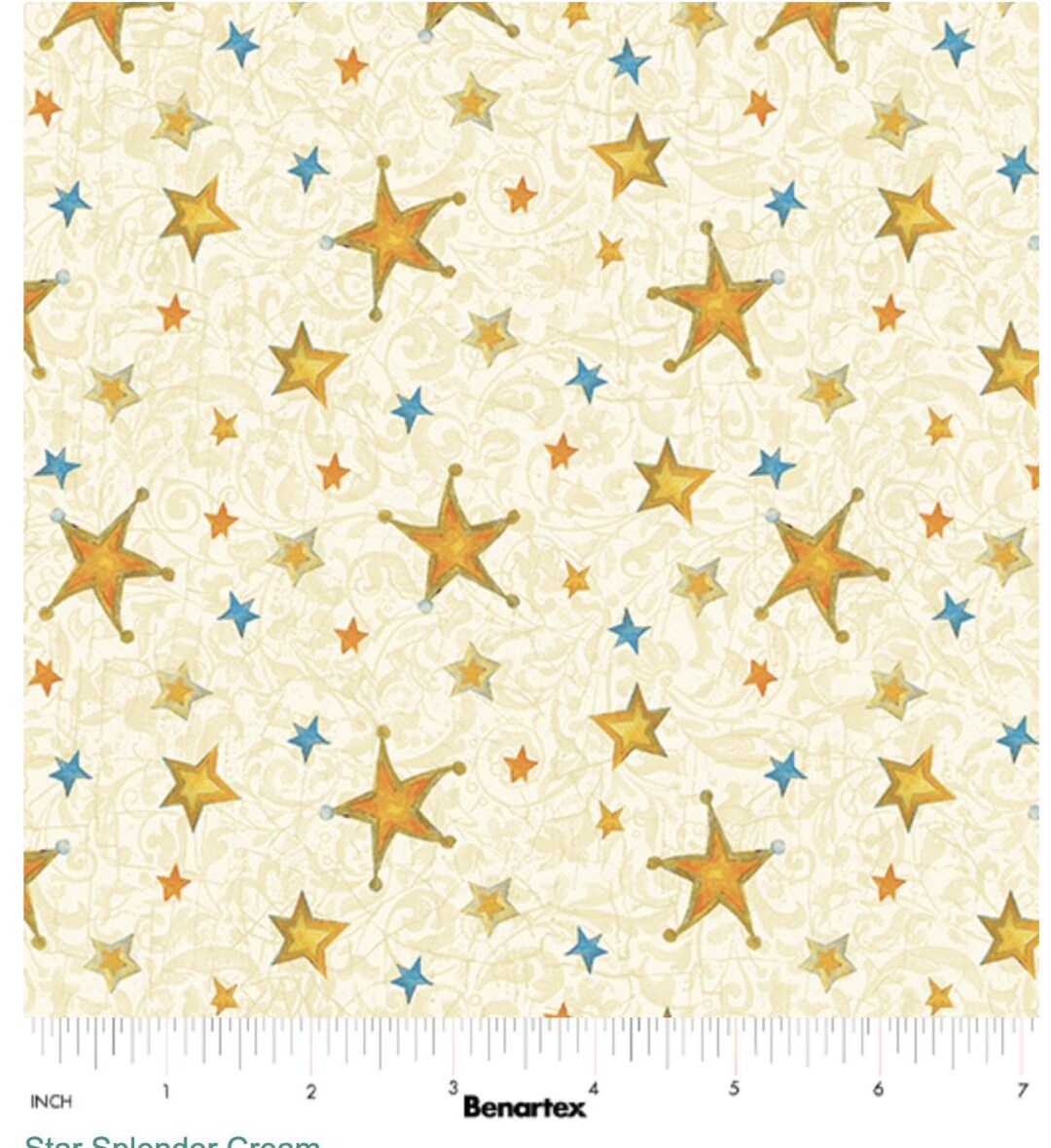 Christmas Spirit Star Splendor by David Galchutt for Benartex. 16278-07 ...