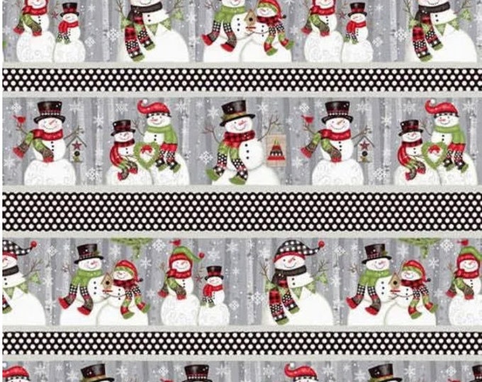 Snow Place Like Home 2 Ply Flannel Snowmen Border From Studio E. 5713 ...
