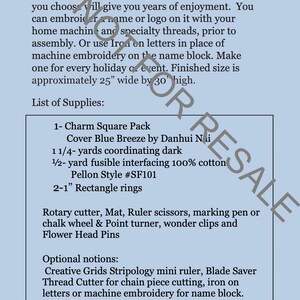 PDF Pattern for a Charm Square Apron by J. Minnis Designs. JMD203 Finished Size is Approximately ...