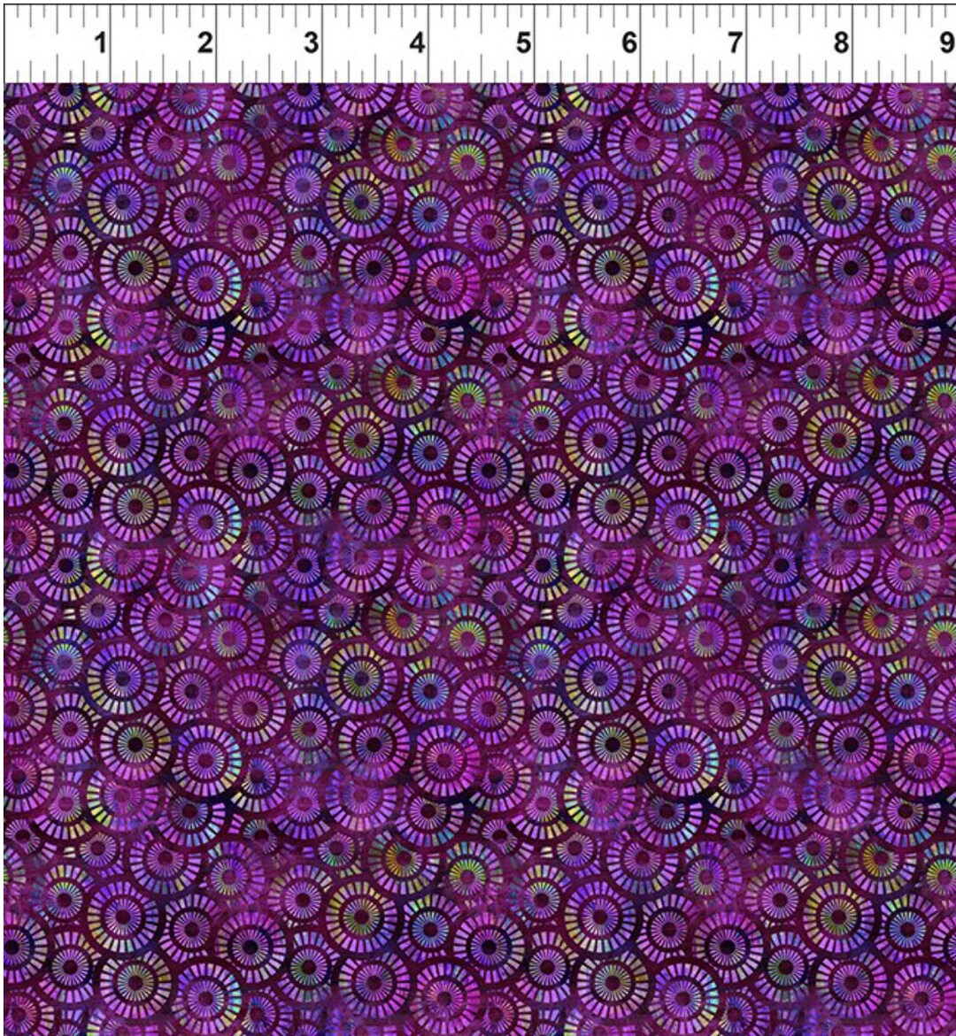 Halcyon II Wheels by Jason Yenter From in the Beginning Fabrics. 28HN3 Purple - Etsy