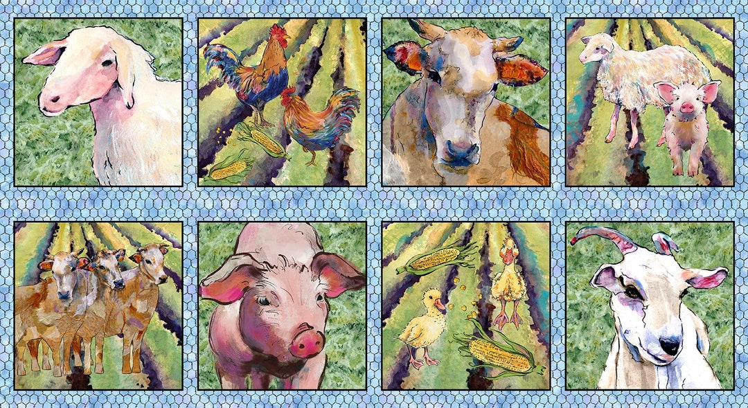 Out of Farms Way Farm Blocks by Anne Gregory for Blank Quilting, 3248 ...