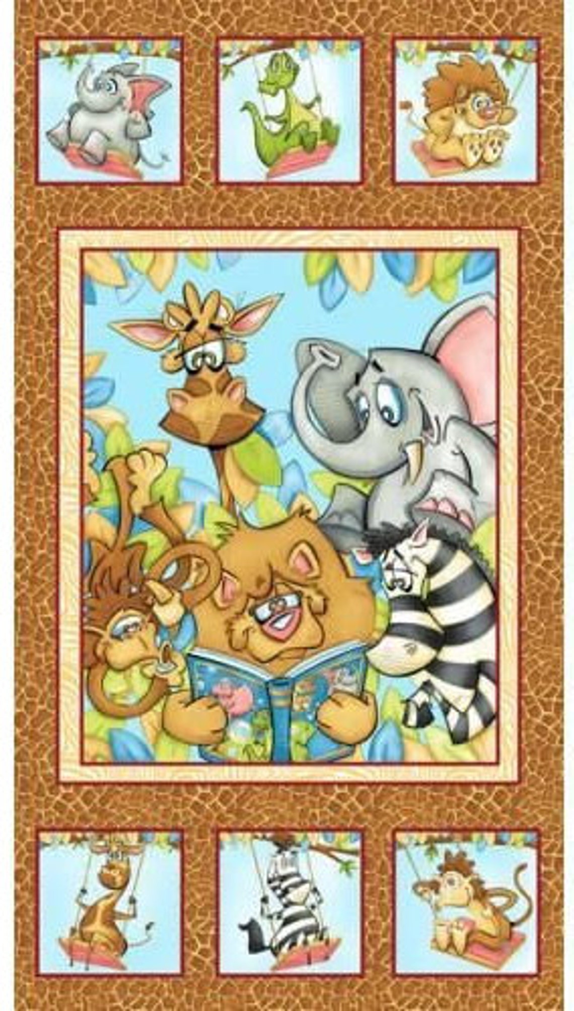 A Jungle Story Fabric From Studio E. Very Cute Coordinating - Etsy