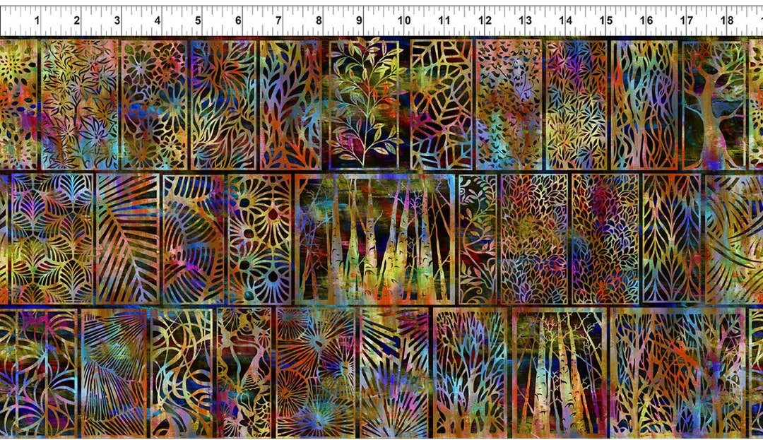 Halcyon II Woodblock by Jason Yenter From in the Beginning Fabrics. 23HN-1 Multi - Etsy