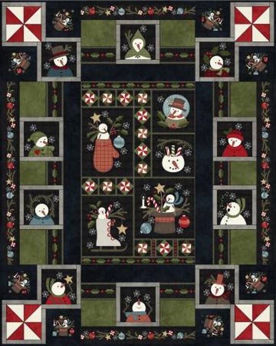Snowdays flannel quilt kit by Bonnie Sullivan from Maywood | Etsy