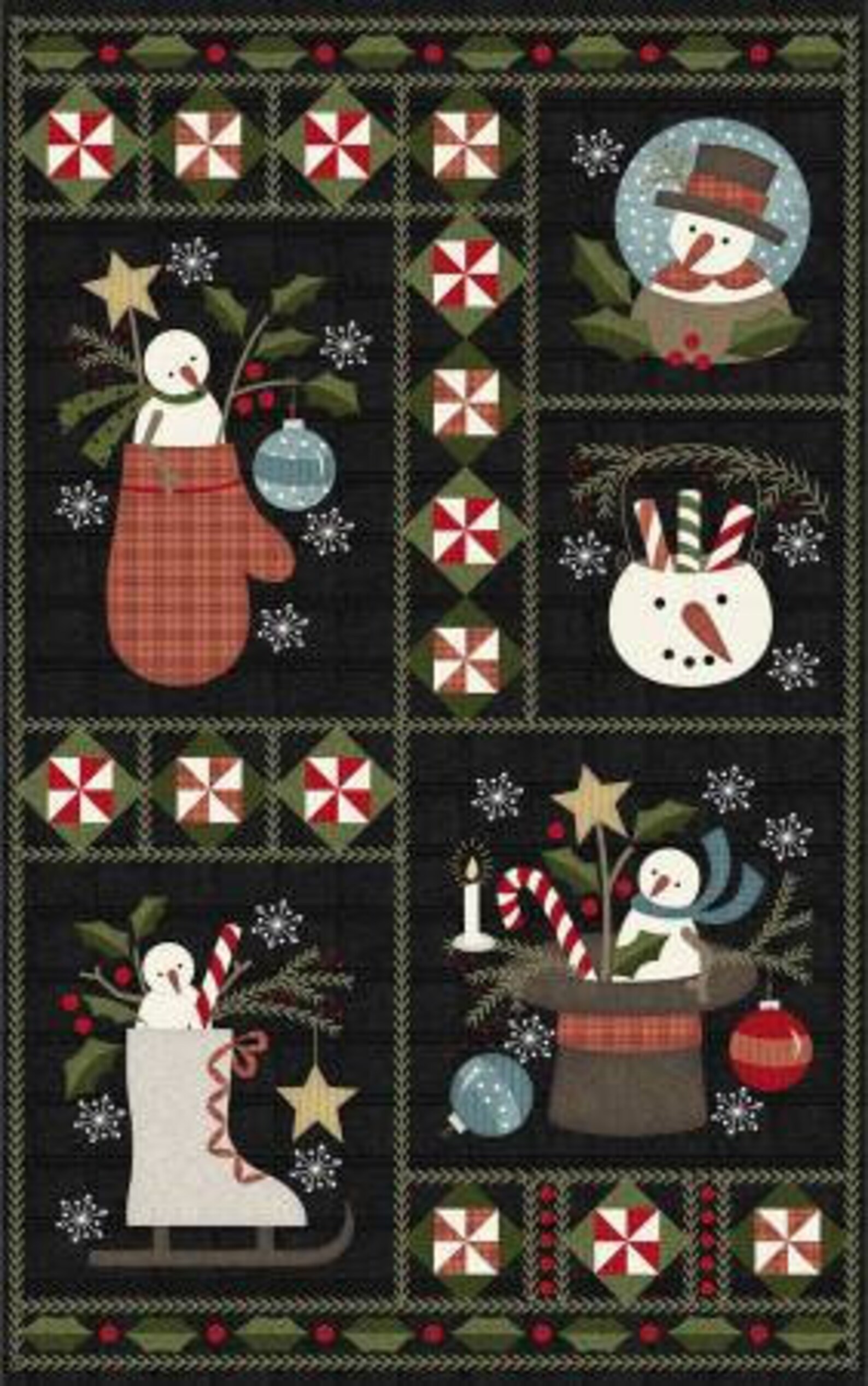Snowdays flannel quilt kit by Bonnie Sullivan from Maywood | Etsy