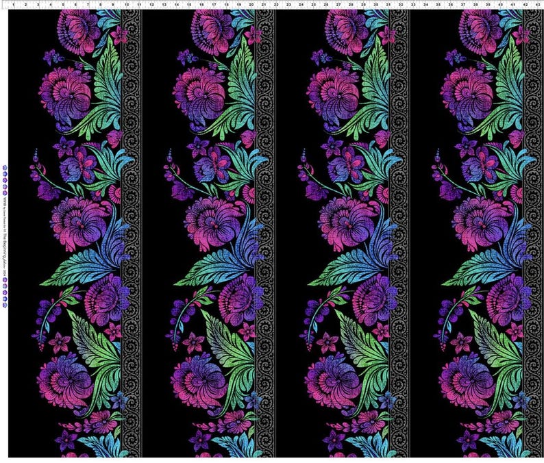 Vivid Borders by Jason Yenter for in the Beginning Fabrics. 1VIV-1 ...