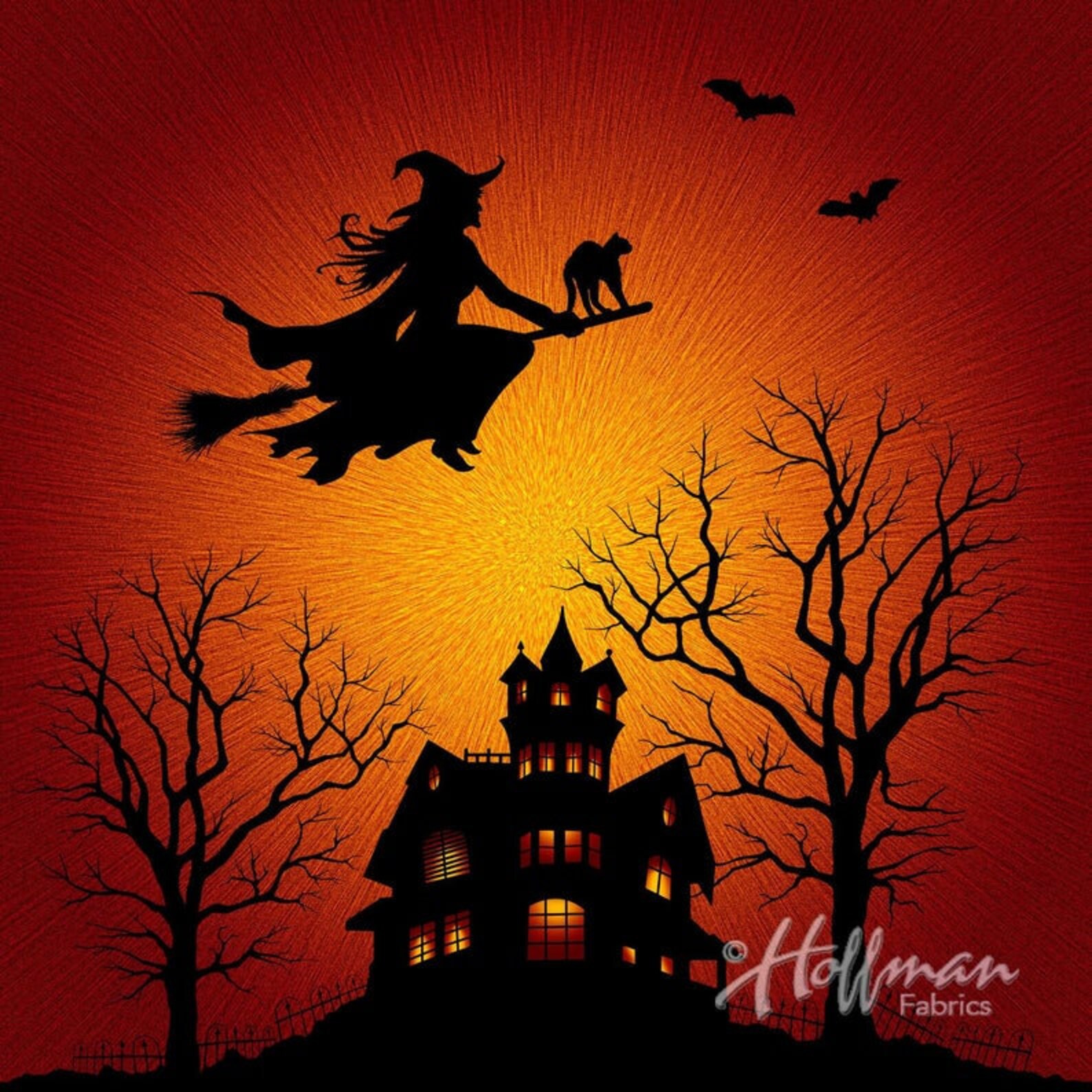 Wicked Haunted House Panel From Timeless Treasures. - Etsy