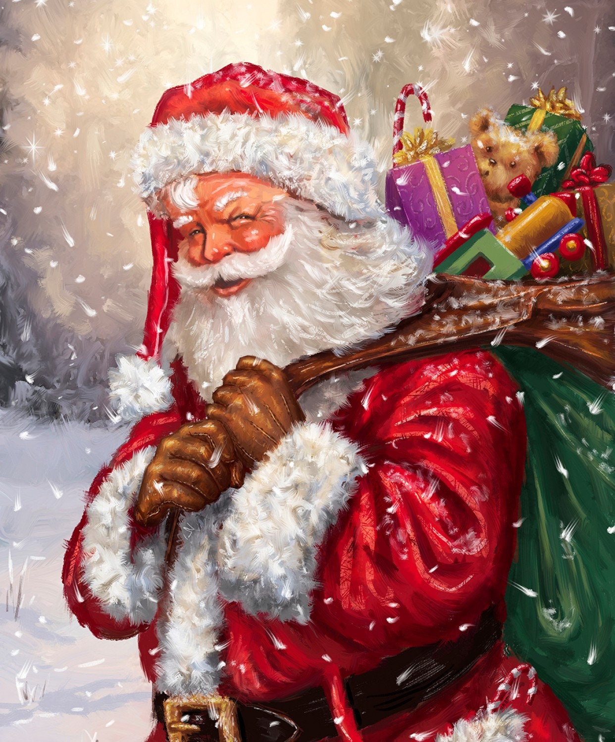 Christmas Panel by Riley Blake From Her Christmas Time is Here ...