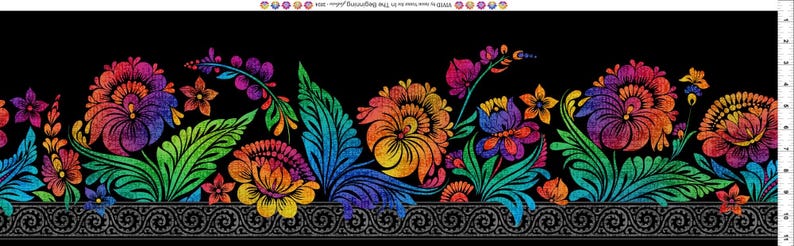 Vivid Borders by Jason Yenter for in the Beginning Fabrics. 1VIV-1 ...