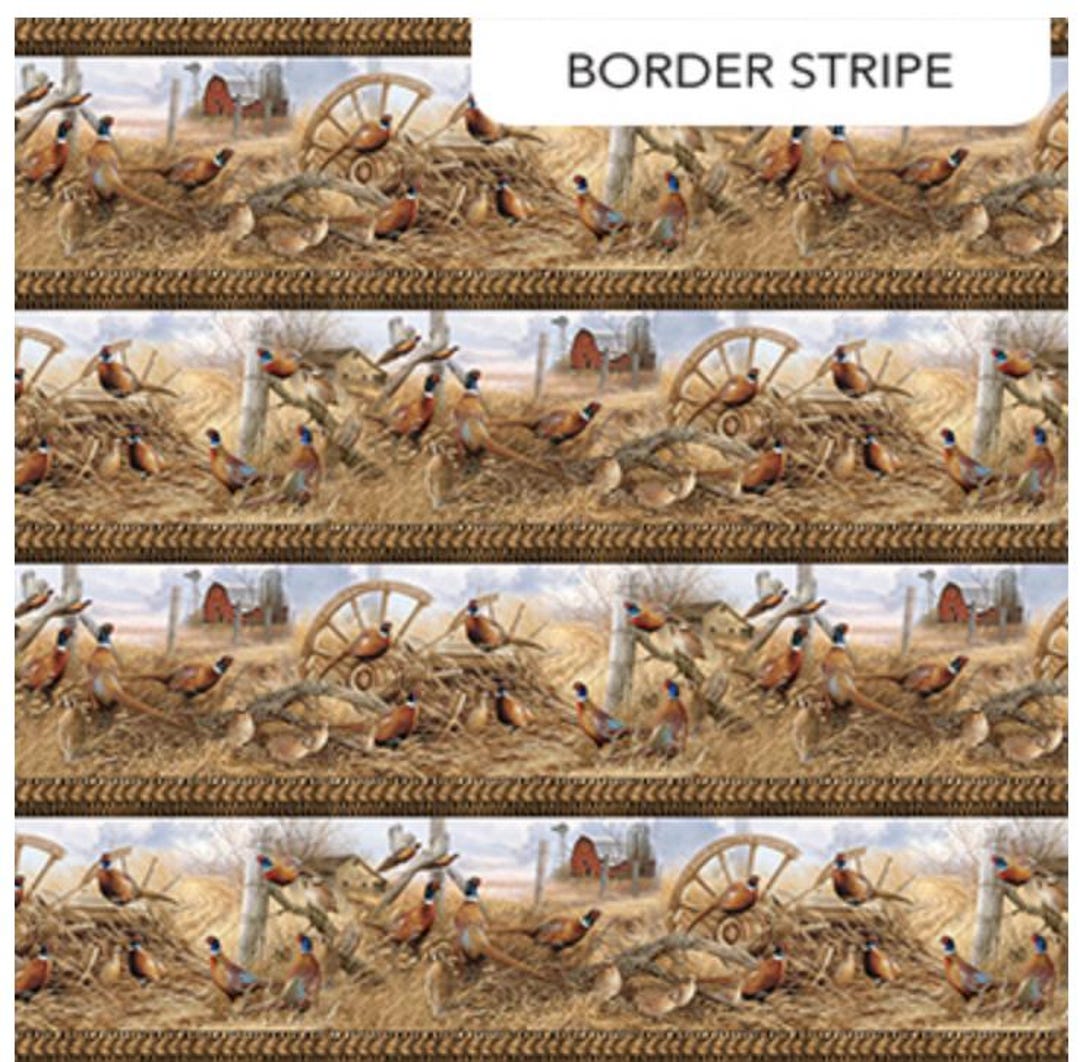 Pheasant Grove - Naturescapes - Border Stripe by Rosemary Millette for ...