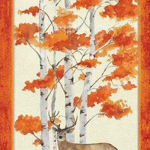 Gorgeous, Unique Fall Stripe With Leaves in Red From the Harvest ...