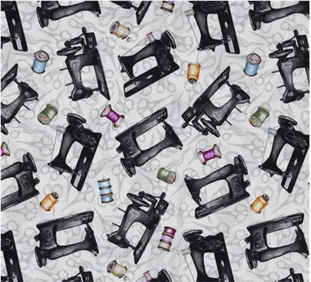 Atelier Allover Sewing Machines by Elizabeth Medley for Blank Quilting ...