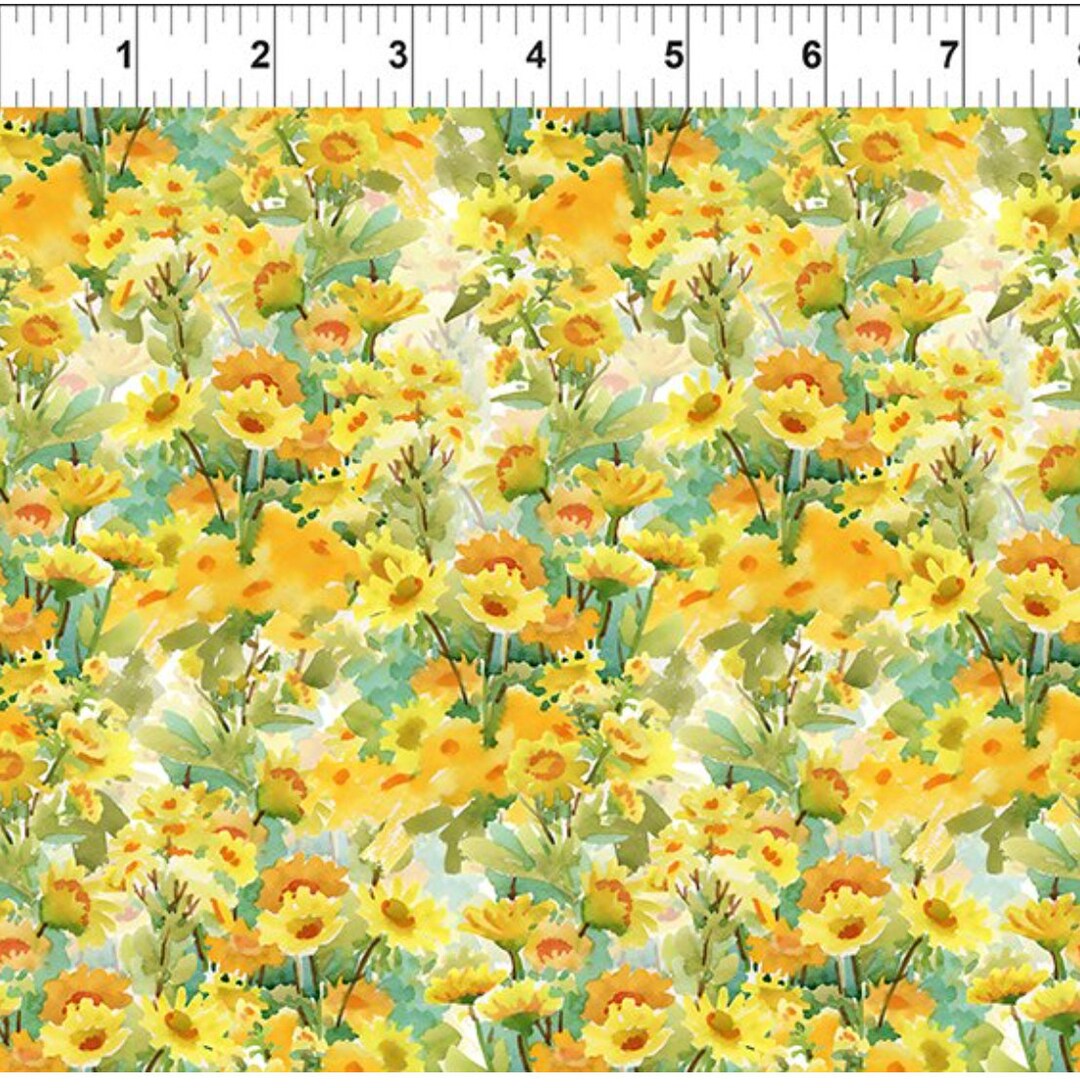Decoupage Sunflowers by Jason Yenter for in the Beginning Fabrics. 9DC ...