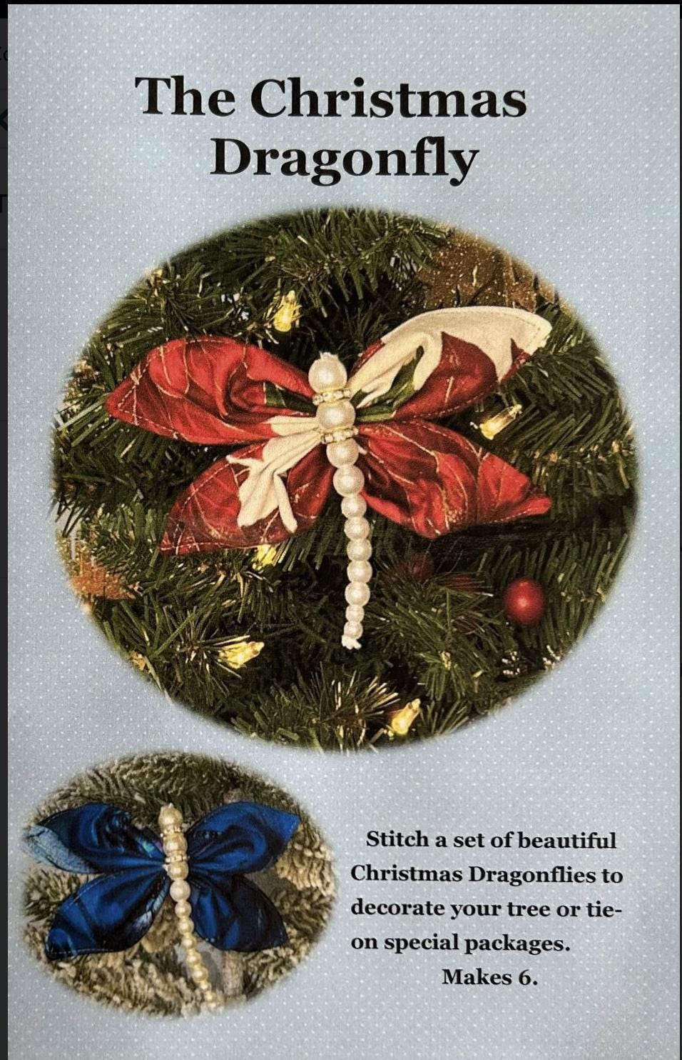 Pattern for a Christmas Butterfly Ornament by J. Minnis Designs. JMD211 ...
