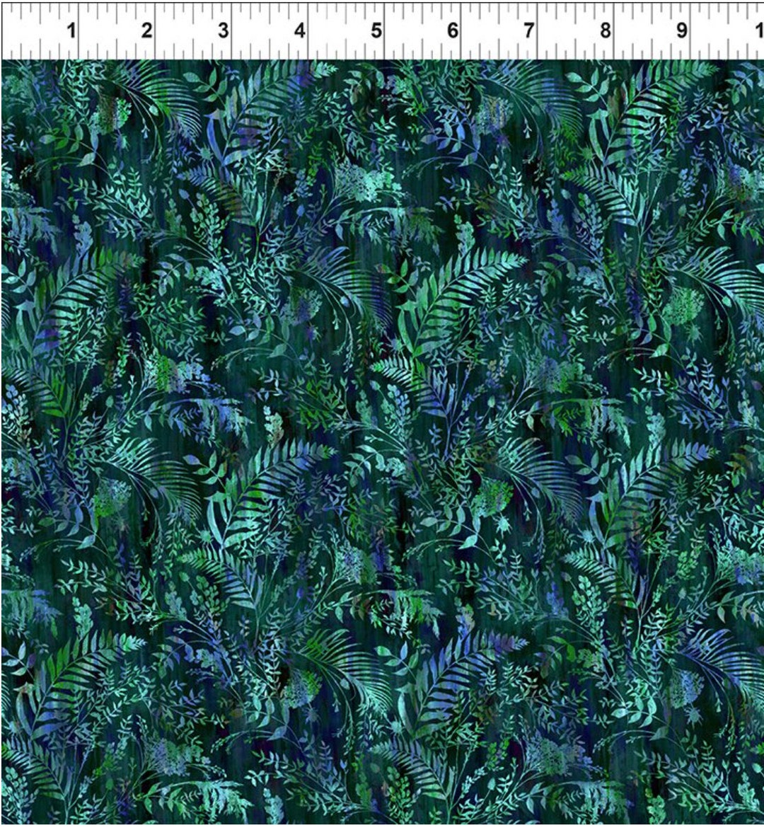 Halcyon II Ferns by Jason Yenter From in the Beginning Fabrics. 26HN-2 Blue - Etsy