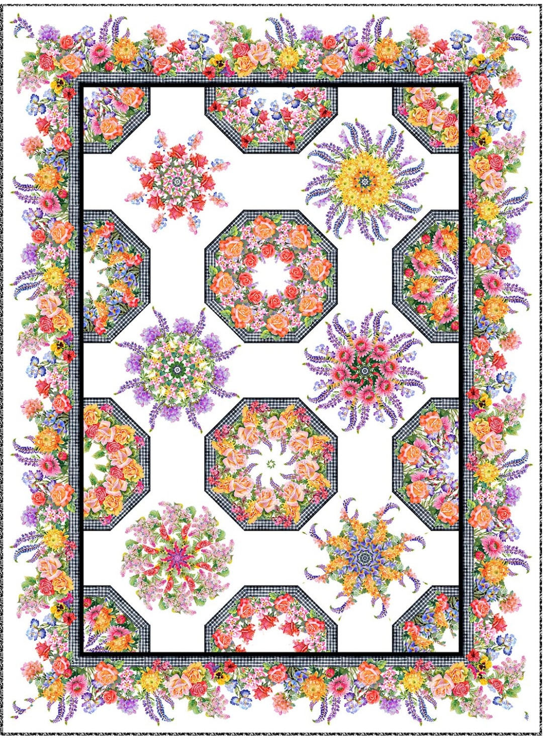 Kit to Make a Decoupage Kaleidoscope Quilt by Jason Yenter From in the ...